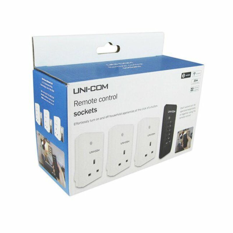 Uni-Com 3 Pack Remote Control Sockets | Selectric