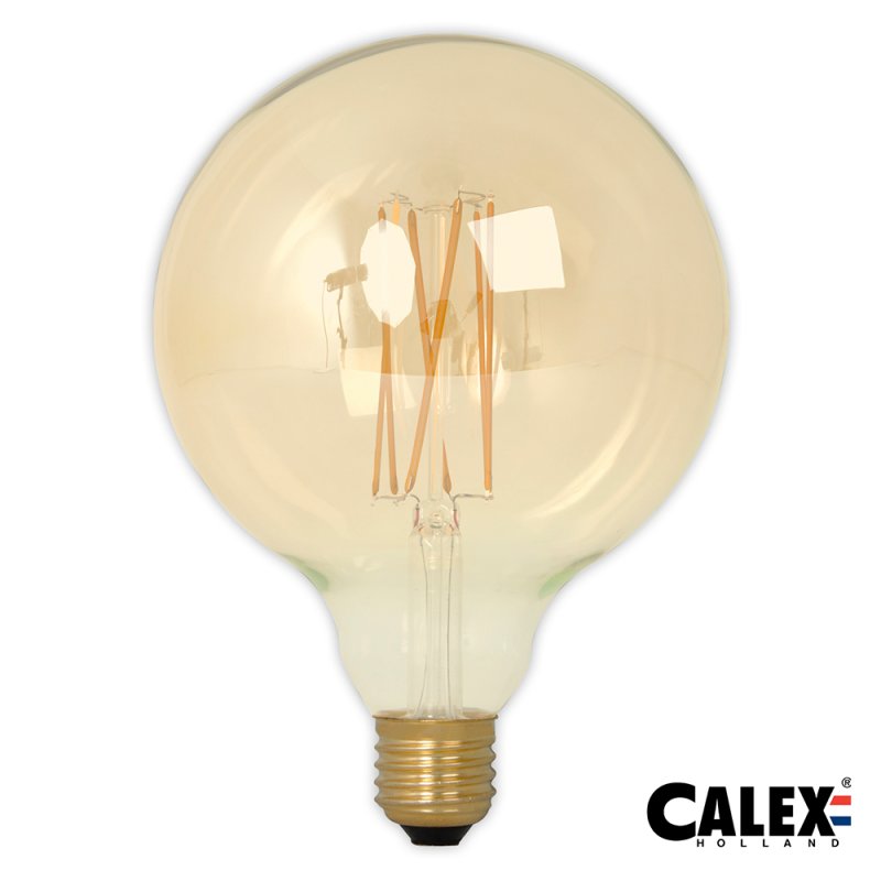 Calex 4W LED 125mm Gold ES Globe Filament Dimmable Bulb | Selectric