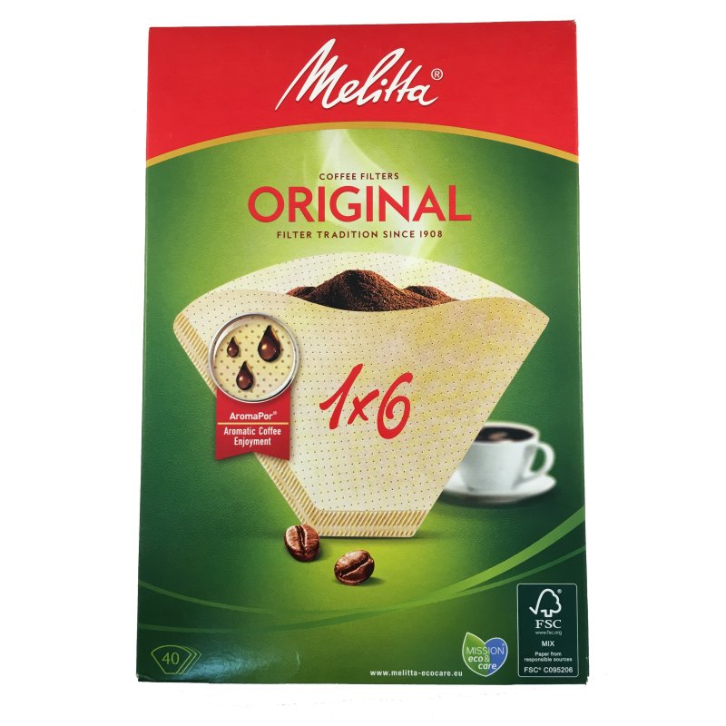 Melitta Original Coffee Filter Papers 1x6 106 40pk | Selectric